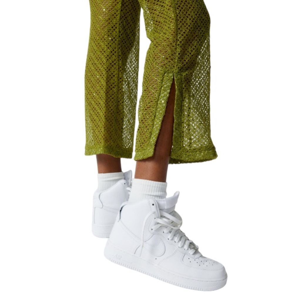 Urban Outfitters Siren Sheer Netted Pants - Green - Gem